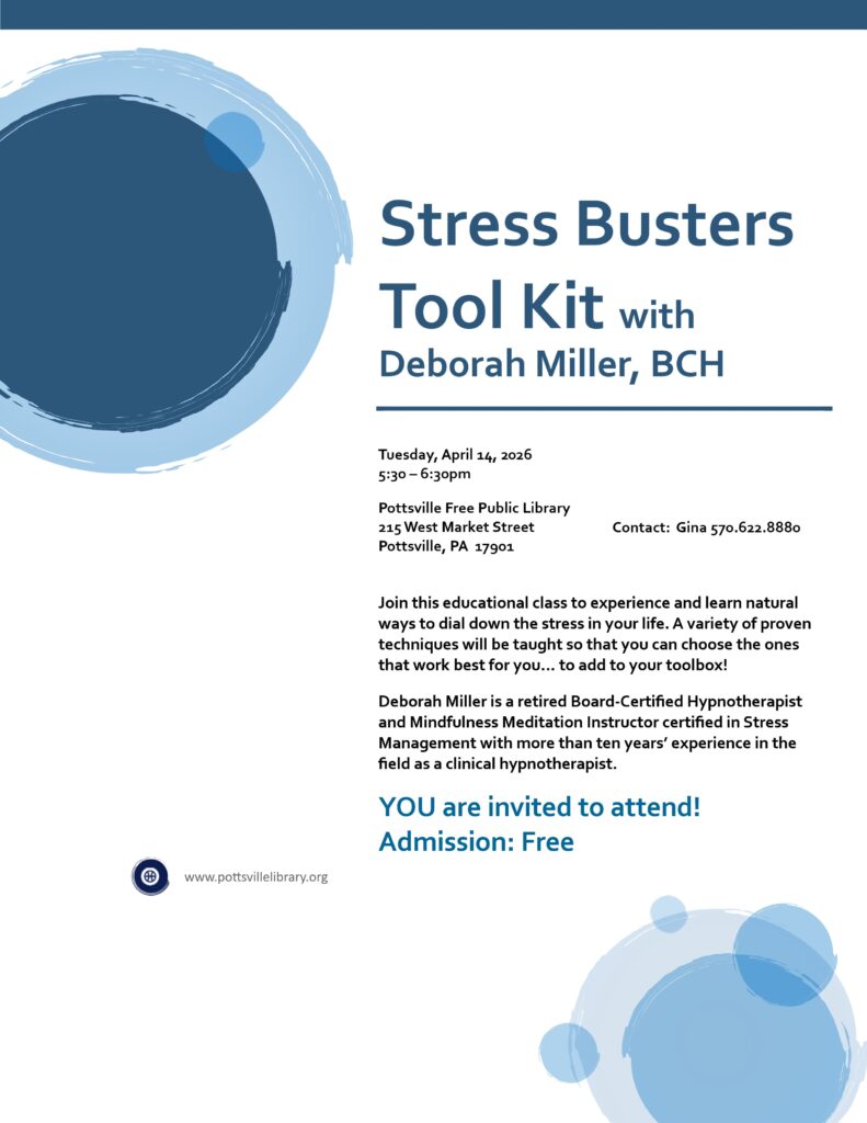 Stress Busters Tool Kit with Deborah Miller, BCH - Pottsville Free ...